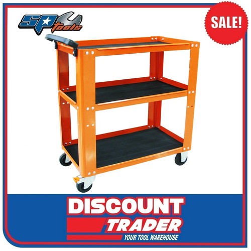 SP Tools Orange 3 Shelf Professional Service Trolley / Tool Cart ...