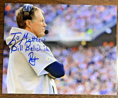 BILL BELICHICK Signed 8x10 Super Bowl Photo New England Patriots ...