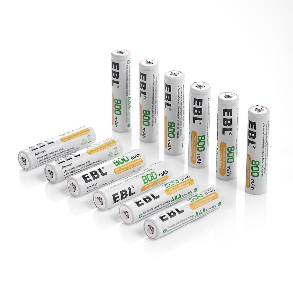 EBL Lot AA AAA Rechargeable Batteries 2800mAh 2300mAh 1100mAh 800mAh NI ...