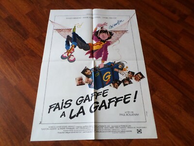 AFFICHE MIRMONT / CHAZEL / FAIS GAFFE A LA GAFFE / 60X80 | eBay