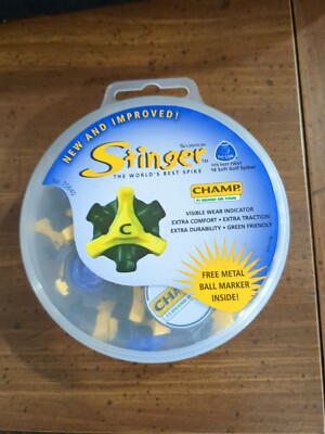 18 Spikes Champ Stinger Scorpion Tri-Lock Golf Cleats Black/Yellow | eBay