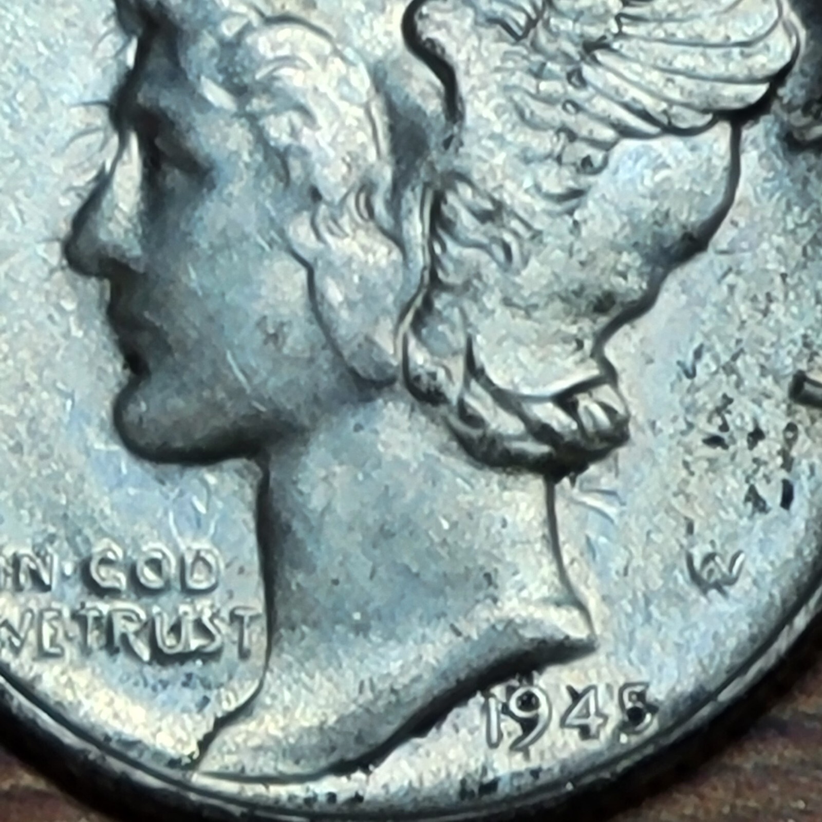 1945 mercury dime Error Heavy Clash Marks Obverse | eBay