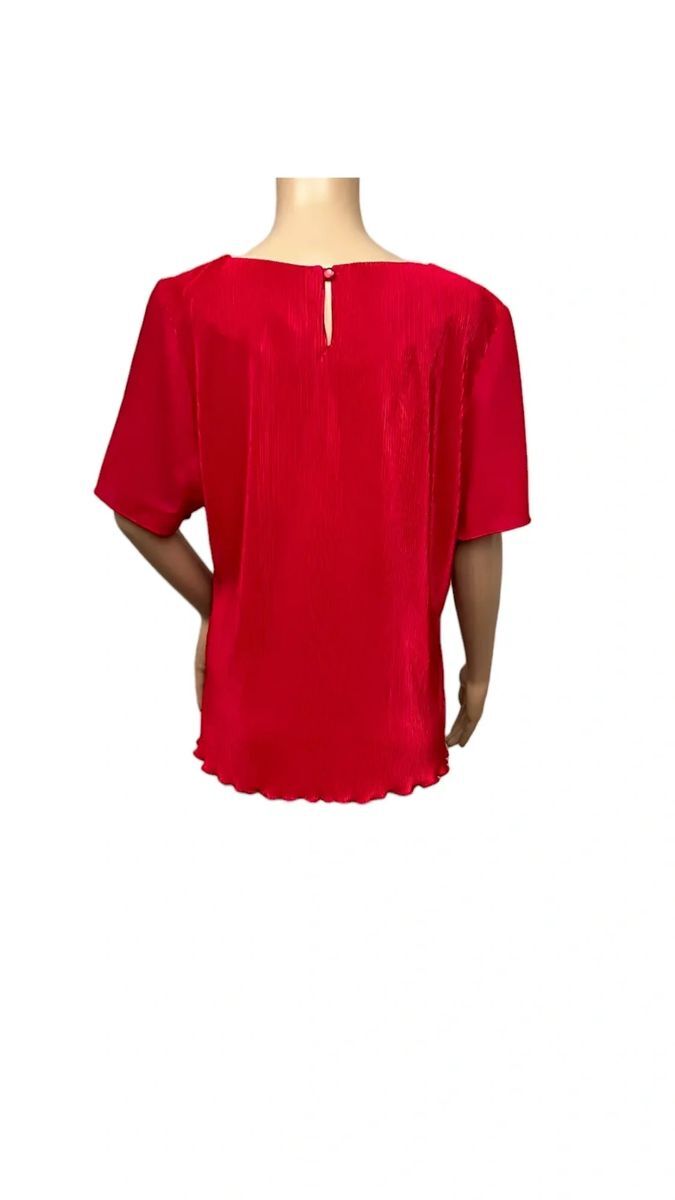 Fair Lady Elegant Red Rose Blouse XL - Gem