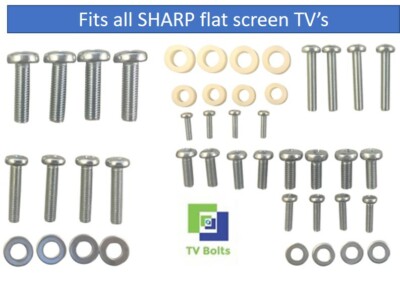 Full set of SHARP Mounting Bolts/Screws and Washers - Fits any size ...