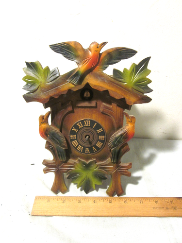 Vintage Colorful CUCKOO CLOCK Wood Case for PARTS OR REPAIR | eBay