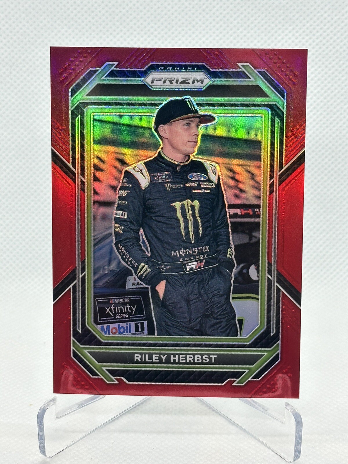 2023 Panini Prizm Racing NASCAR Riley Herbst Red Prizm #72 | eBay