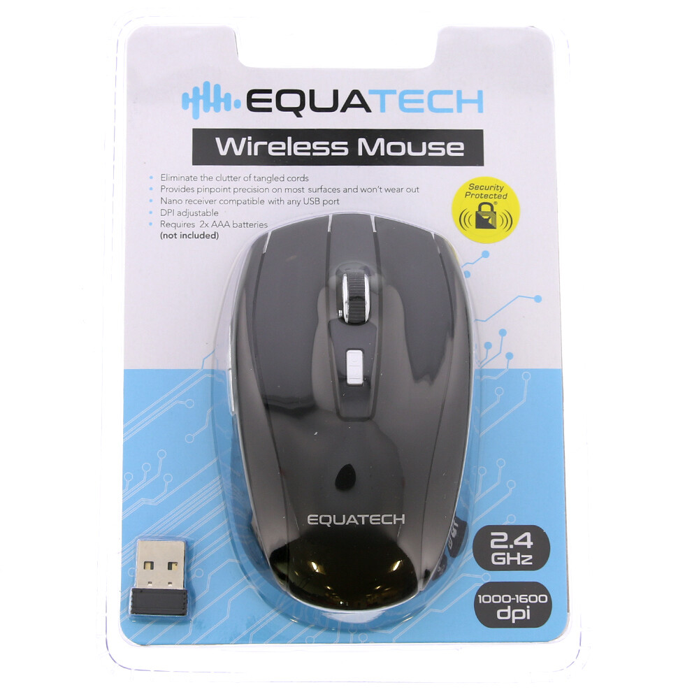 EQUATECH Wireless Led Optical Mouse 2.4 GHZ 1000-1600 DPI - FOR PC ...