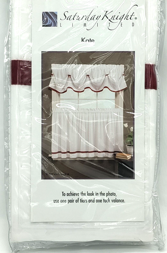 SKL Home by Saturday Knight Ltd. Kate Tier Curtain Pair, Berry, | eBay