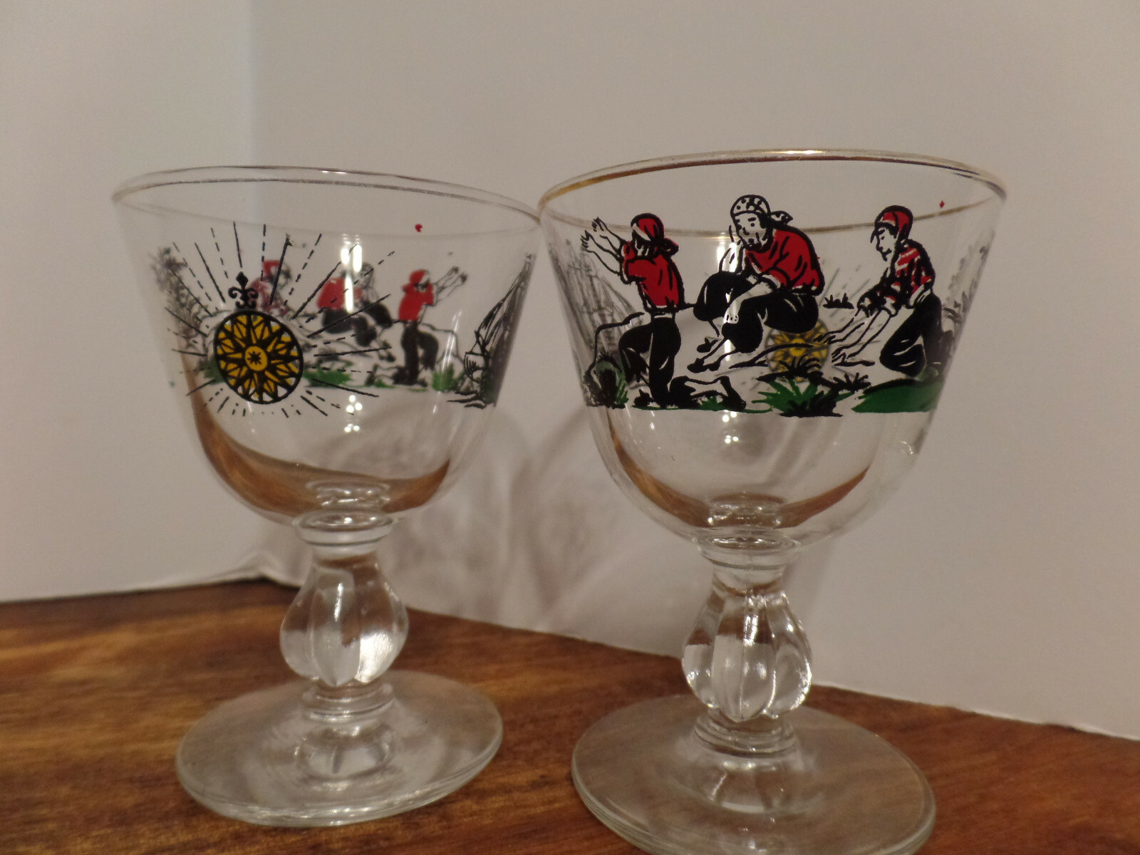 VTG Libbey Pirate/Shipwrecked Cordial Glasses - set of 2 | eBay