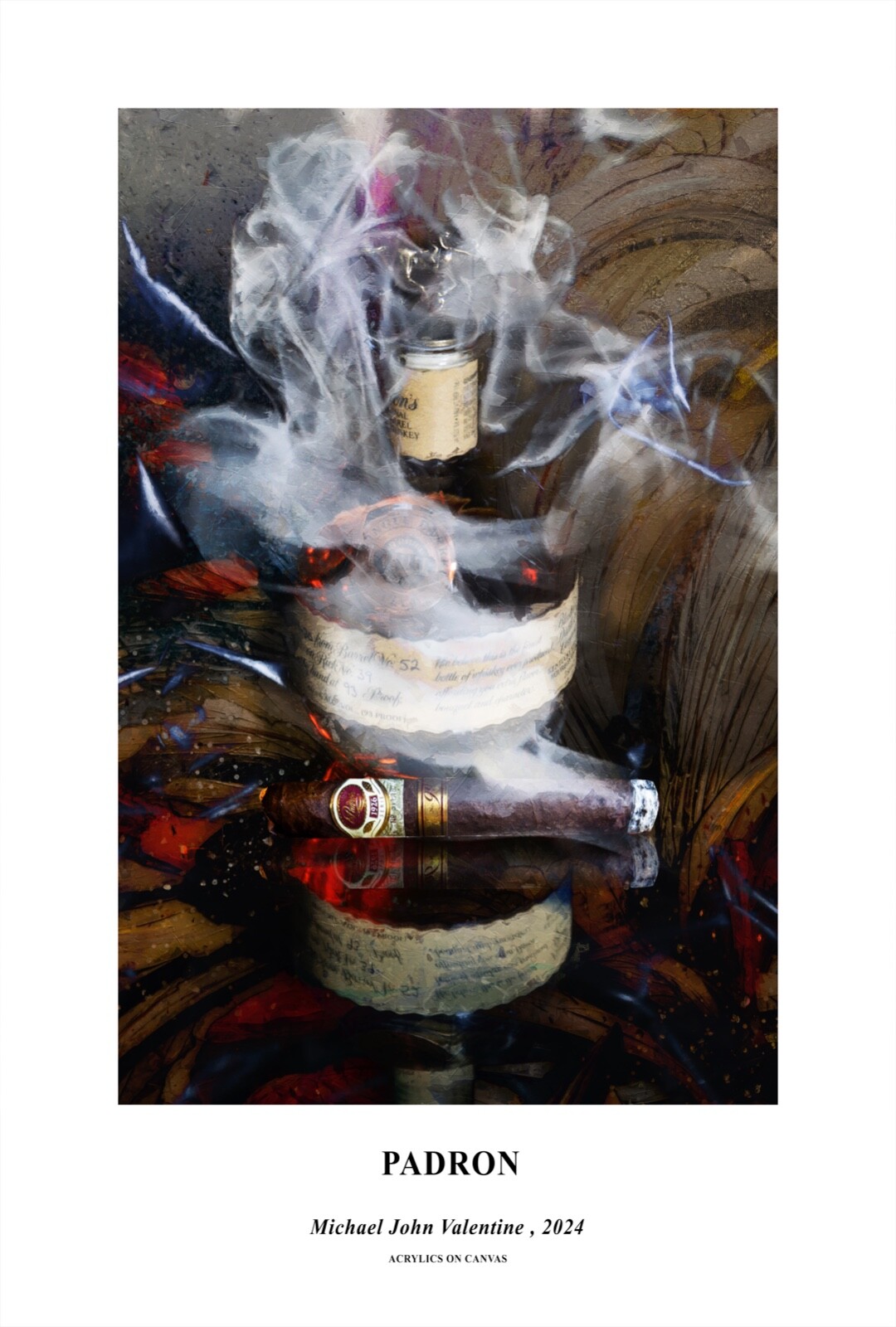 18 x 24 Padron 1926 Cigar and Blanton's Bourbon Poster Print | eBay