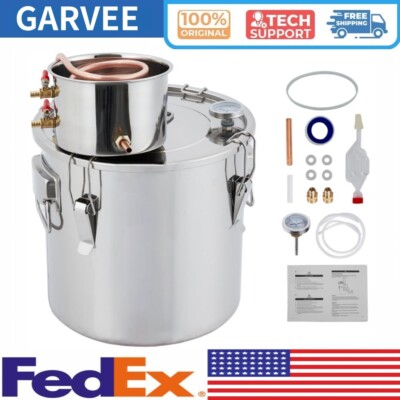 Alcohol Still 10Gal/38L Water Alcohol Distiller w/ Build-in Thermometer ...