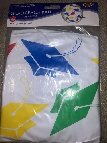 Multi Color Graduation Cap Grad Beach Ball 16" Inflatable 34689570813| eBay