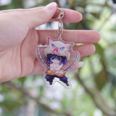Demon Slayer Hashibira Inosuke Cute Key Chain Kimetsu no Yaiba Key Ring ...