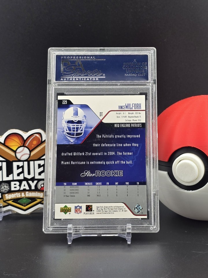 Vince Wilfork 2004 Upper Deck #229 Patriots Rookie PSA 10 Gem Mint (DEX) | eBay