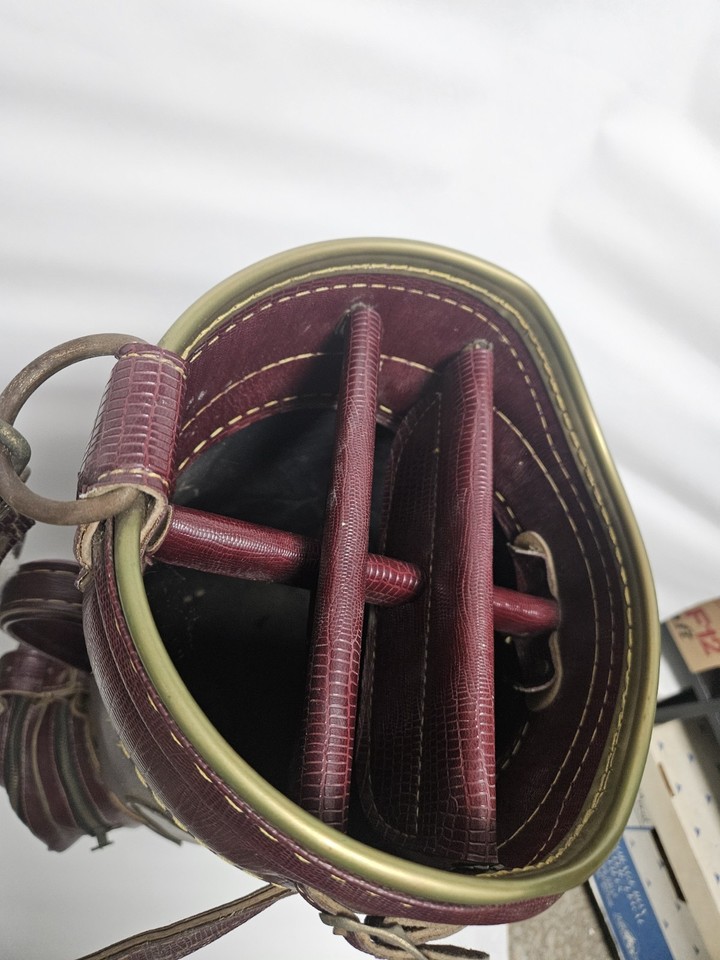 Vintage Ron Miller Associates Pro Model Maroon Golf Bag | eBay