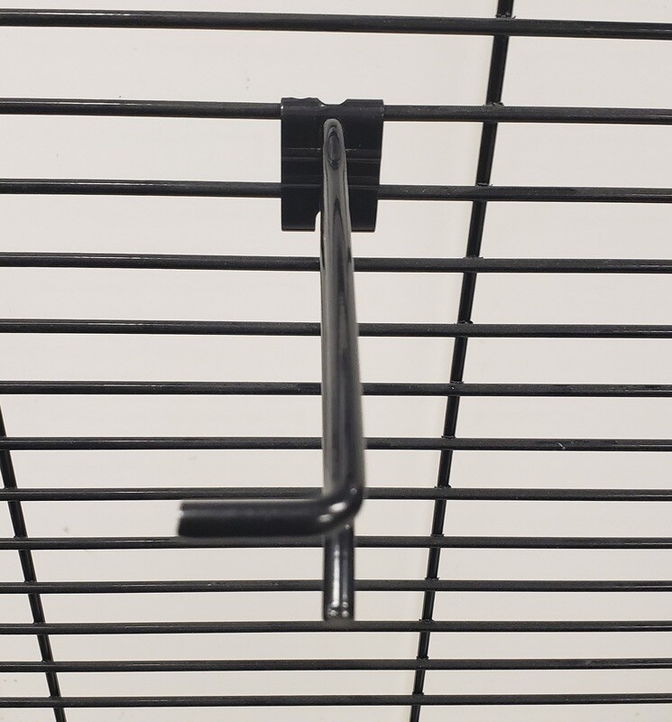 4 in. 212 Black Metal Cross bar hooks in black Wire Rack Hooks 50 pk | eBay