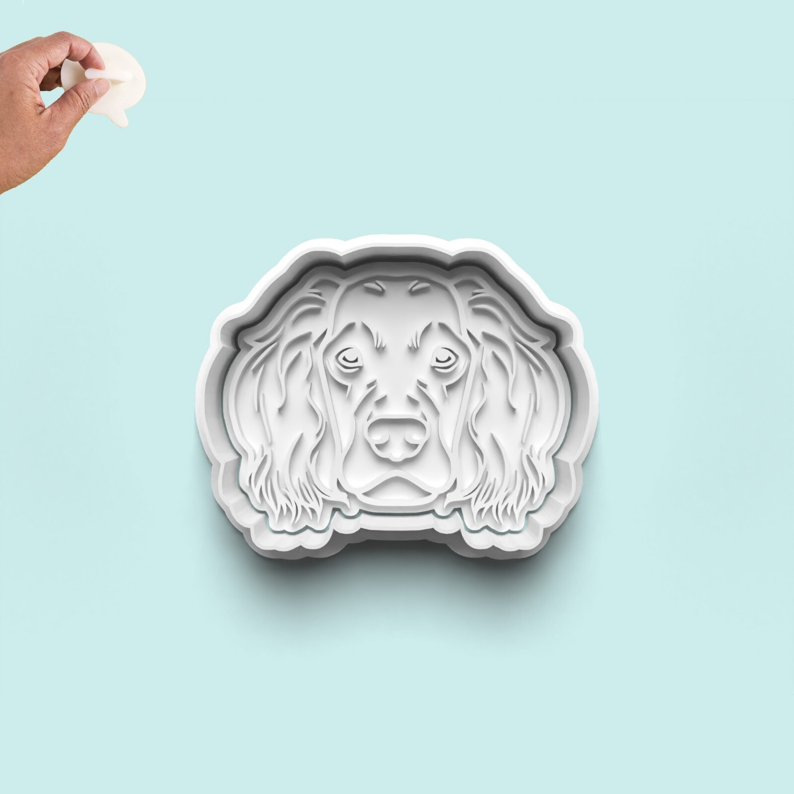 Cute English Springer Spaniel Dog Cookie Fondant Cutter Embosser ...