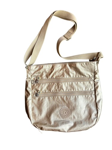 Kipling Satchel Tote Crossbody Shoulder Bag Gold Metallic Purse | eBay