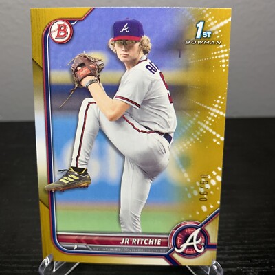 2022 Bowman Draft Jr Ritchie Gold Paper /50 (RC) #BD-126 Atlanta Braves ...
