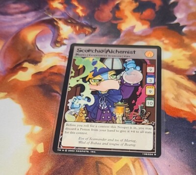 NEOPETS SCORCHIO ALCHEMIST UNCOMMON BASE SET 138/234 WOTC VINTAGE MINT ...