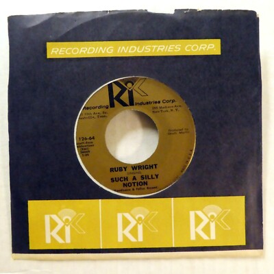 Ruby Wright 45 Dern Ya / Such Ein Alberne Vorstellung Rik Neu Country ...