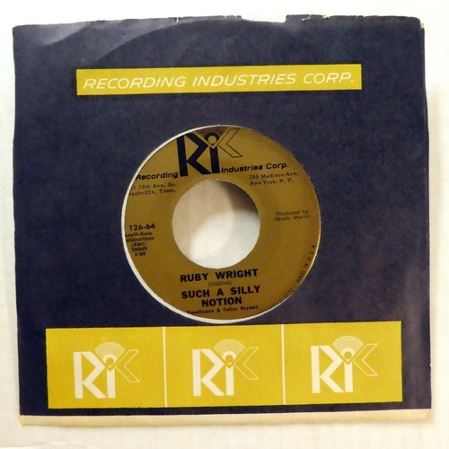 RUBY WRIGHT 45 Dern Ya / Such a silly Notion RIK Mint- country Jr 1296 | eBay