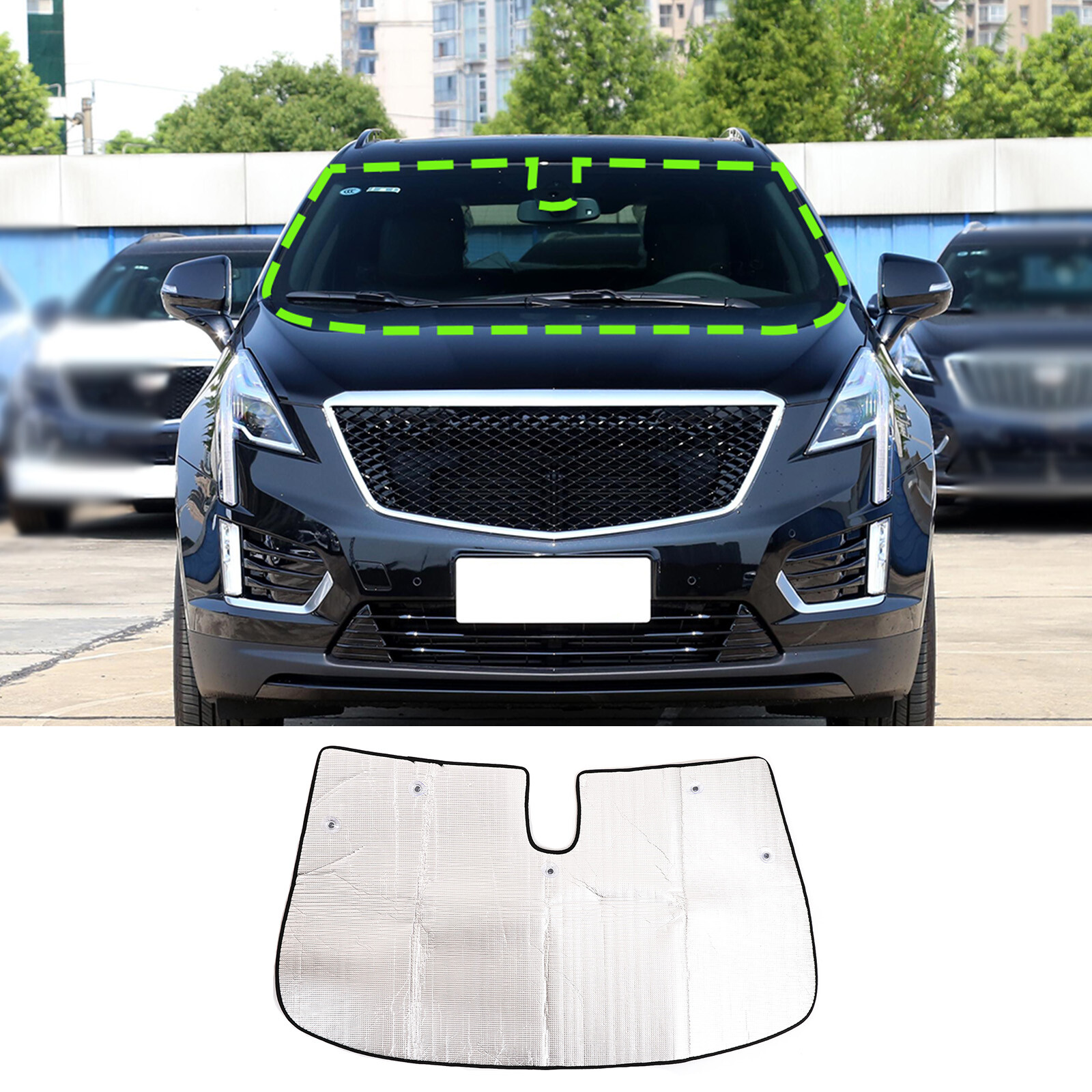 Front Windshield Sunshade Cover UV Block Visor For Cadillac XT5 2017 ...