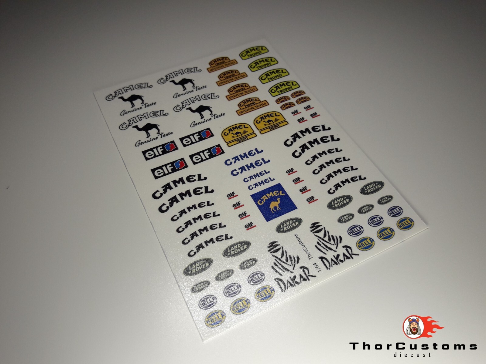 Camel, for Hot Wheels, Matchbox - Water-Slide Decals clear 1/64 scale ...