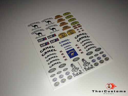 Camel, for Hot Wheels, Matchbox - Water-Slide Decals clear 1/64 scale ...