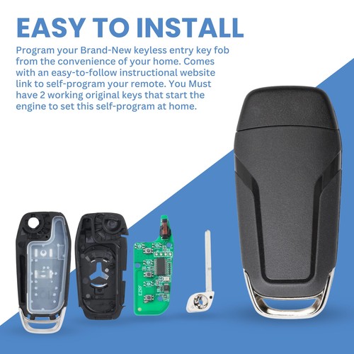 Flip Key Fob Replacement Fits for Ford F-150/F150 2015-2022 F250 F350 ...