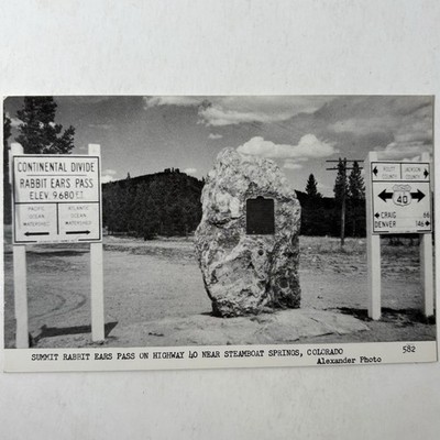 Summit Rabbit Ears Pass Colorado CO Postcard Alexander Photo Old ...