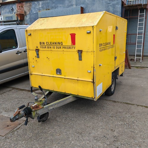 Wheelie Bin Trailer 8ft x 5ft Cleaning Trailer Electrics Water | eBay UK