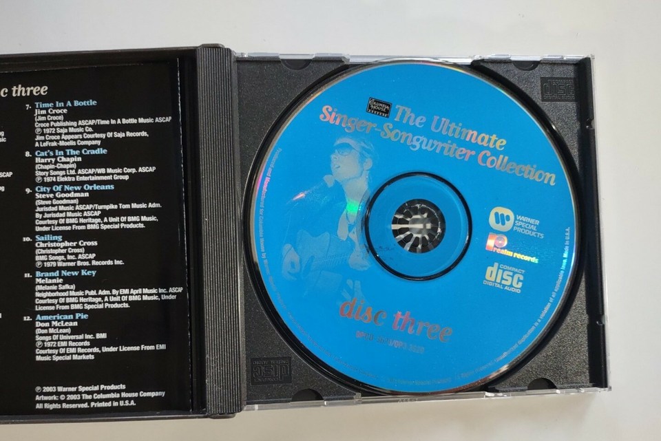 COLUMBIA HOUSE - The Ultimate Singer-songwriter Collection 3CDS & 36 ...
