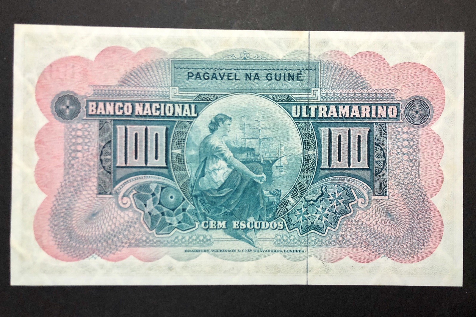 Portuguese Guinea:P-41,100 Escudos, 1964 * Texeira Pinto * GUINE * AU ...