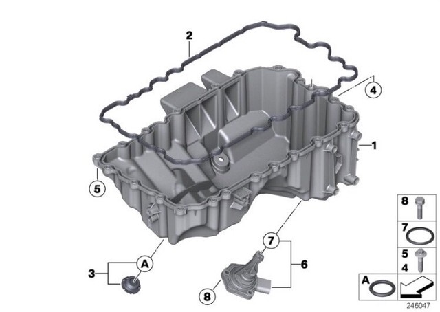 BMW Genuine Engine Oil Pan 11137618512 N20 for sale online | eBay