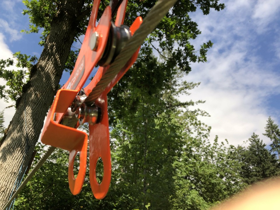 Zip line Trolley with Brake (Sport) - revolutionary no-wear braking ...