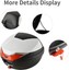 Motorcycle Top Box Bike Scooter Moped Travel Storage Lockable Helmet ...