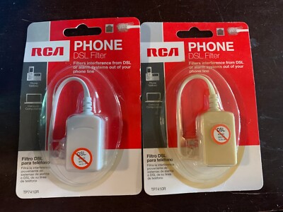 PHONE DSL FILTER filters interference from DSL/Alarms out of phone RCA ...