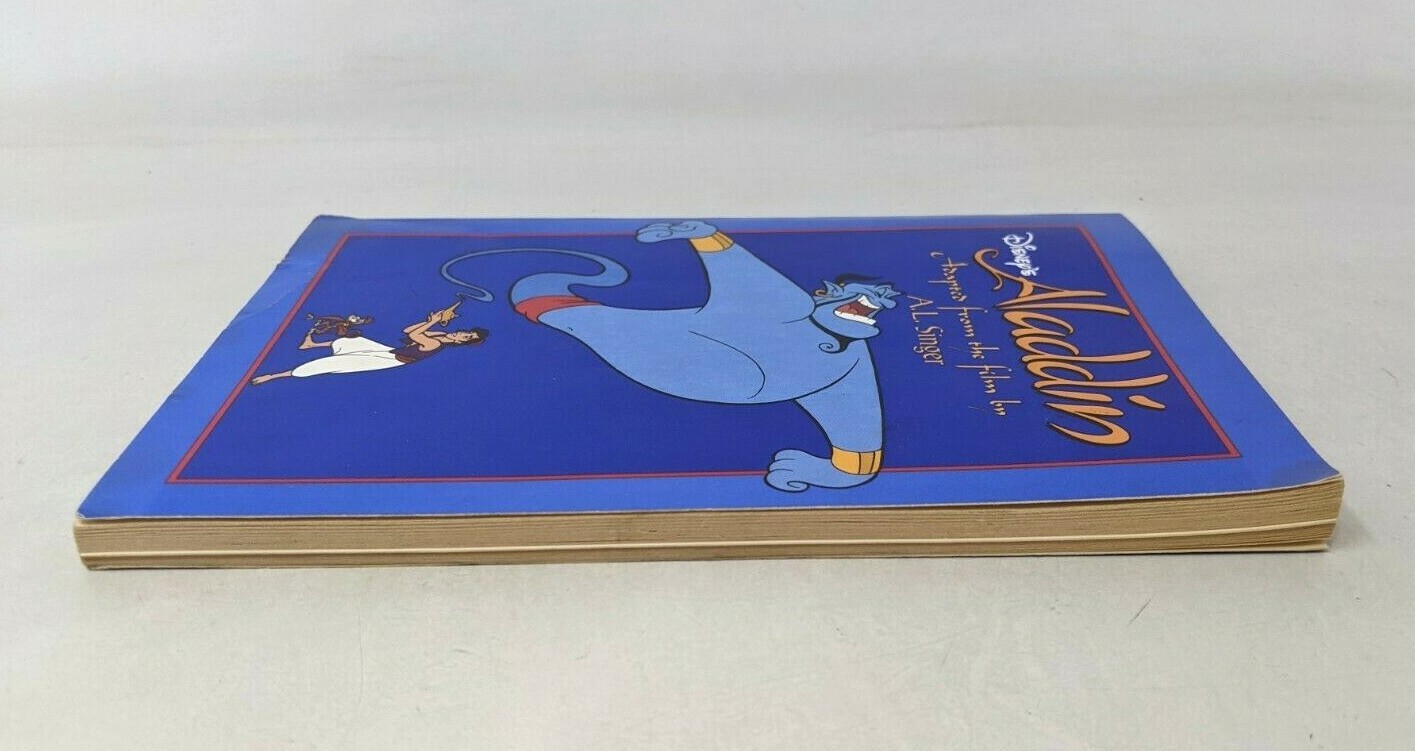 1992 Aladdin Adapted from the Film A.L. Singer Paperback Walt Disney ...