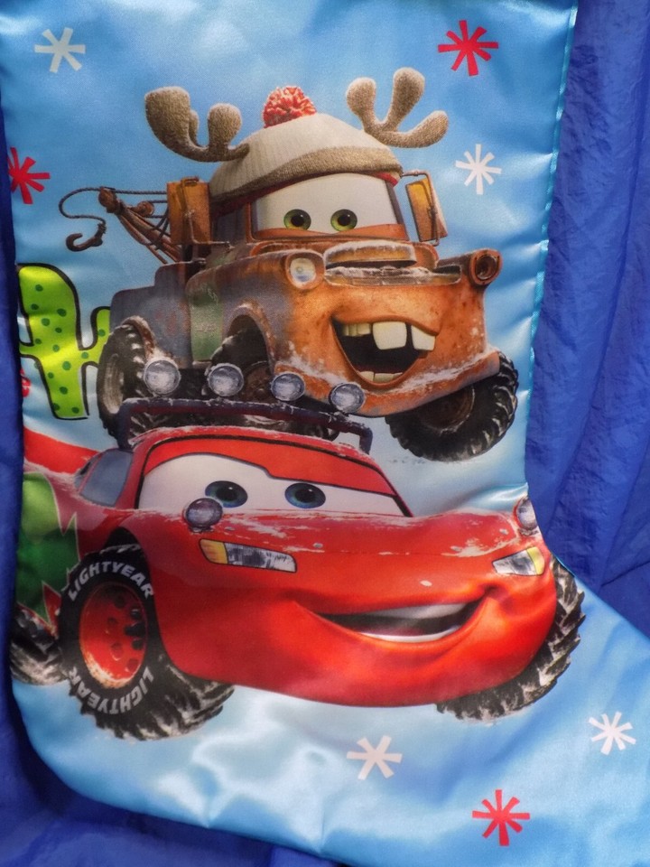 Disney Pixar CARS Lightning McQueen & Tow Mater Christmas Stocking | eBay