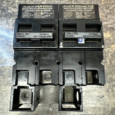 2pcs LOT QFP2T 150 Amp 2 Pole Circuit Breaker Zinsco GTE Sylvania ...