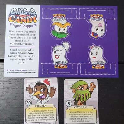 Ghosts Love Candy Promo Cards And Finger Puppets | eBay