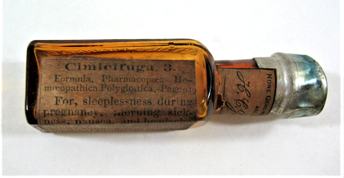 Vtg Luyties Homeopathic Pharm Corked Cimicifuga Quack Medicine Bottle ...