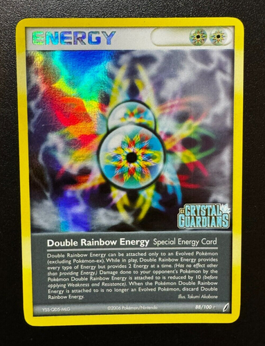 Pokemon Card Double Rainbow Energy 88/100 EX Guardians Of The Crystals ...