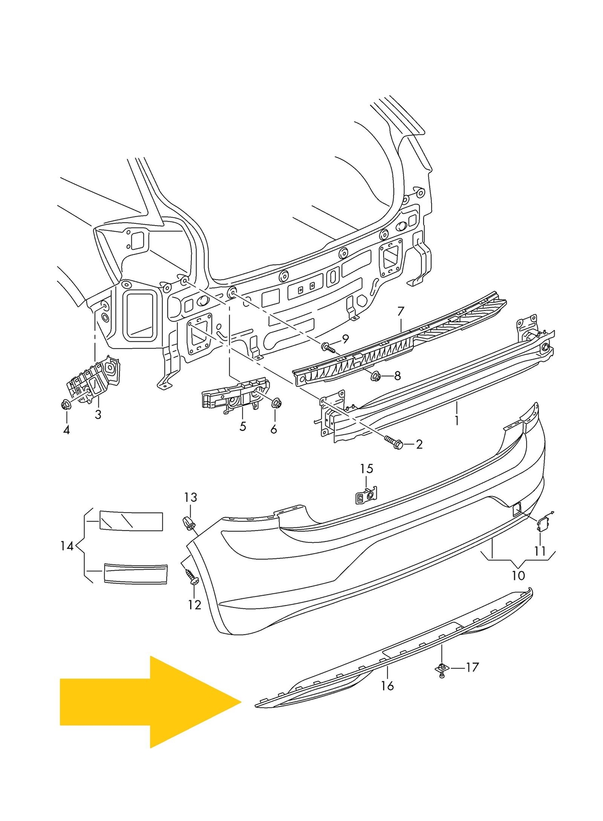 VW POLO 2017 - 2021 REAR BUMPER LOWER SPOLIER DIFFUSER 2G6807568H | eBay UK