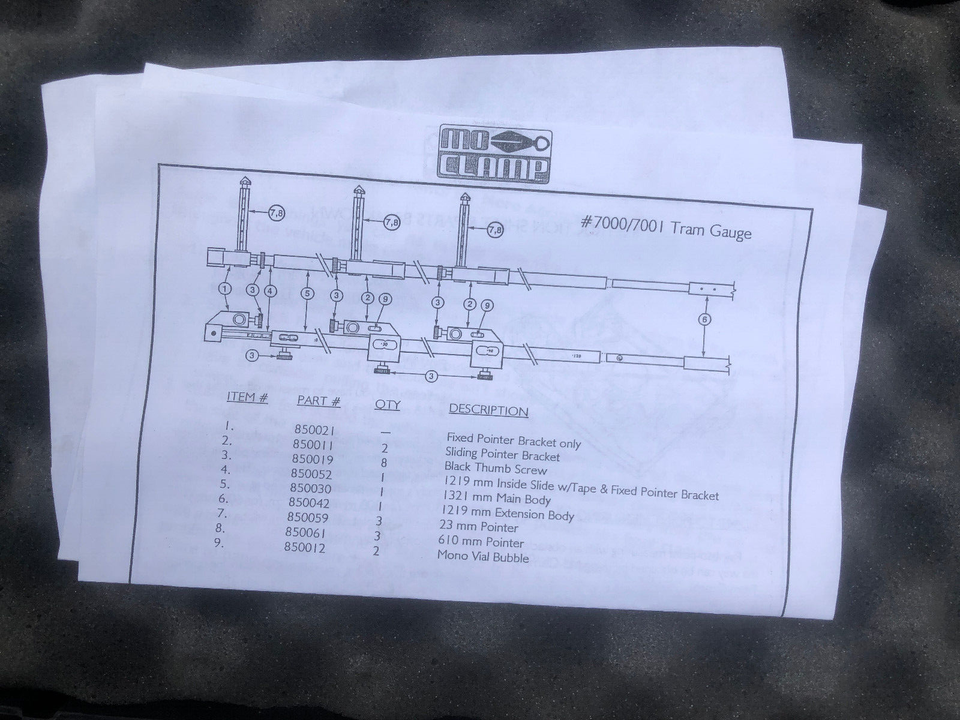 Mo-Clamp MOC7050 Baby Tram Gauge w/ Hard Case | Aluminium | United ...