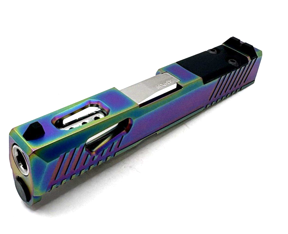 HTA PVD Chameleon Glock 43 43x Complete W3 RMSC Optic Cut Stainless ...