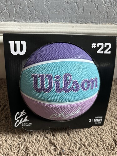 Caitlin Clark Wilson Basketball Size 3 MINI purple Hy-Vee Exclusive ...