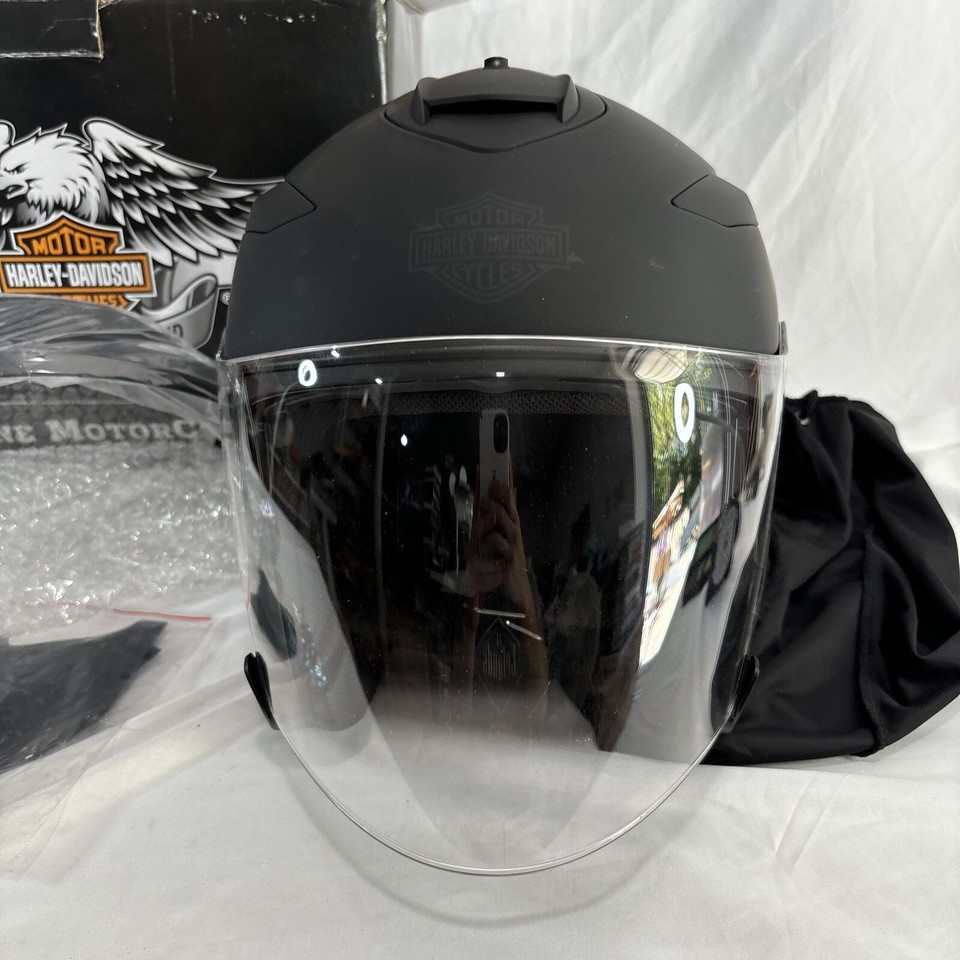 Harley-Davidson Helmet HD-H27 Maywood Matte Black & Sunshade Size XXL ...