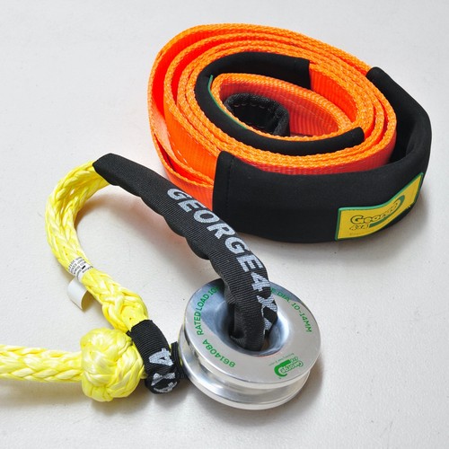 Winch Snatch Pulley Ring+Tree Trunk Protector 14T 4m +Soft Shackle 13 ...